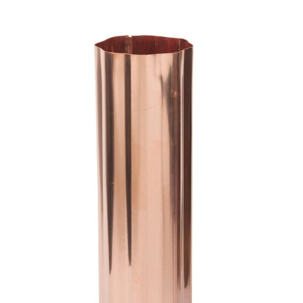 Berger Round Corrugated Copper Downspout 3" 16oz