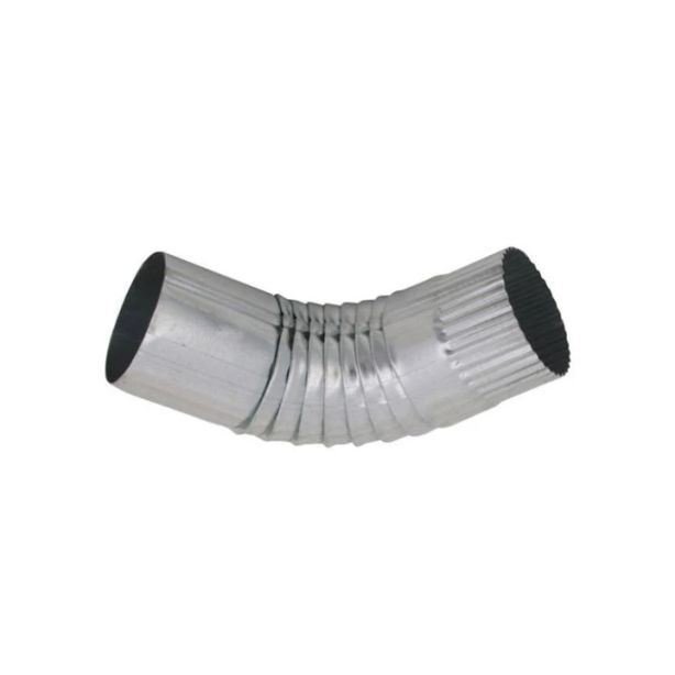 Berger Round Corrugated Elbow 75 Degrees Galvanized 3"