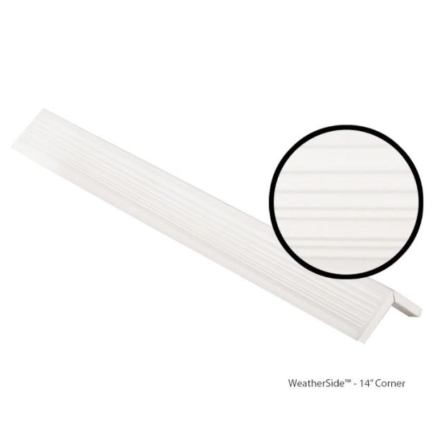 GAF Weatherside Primed Aluminum Corners 14" White