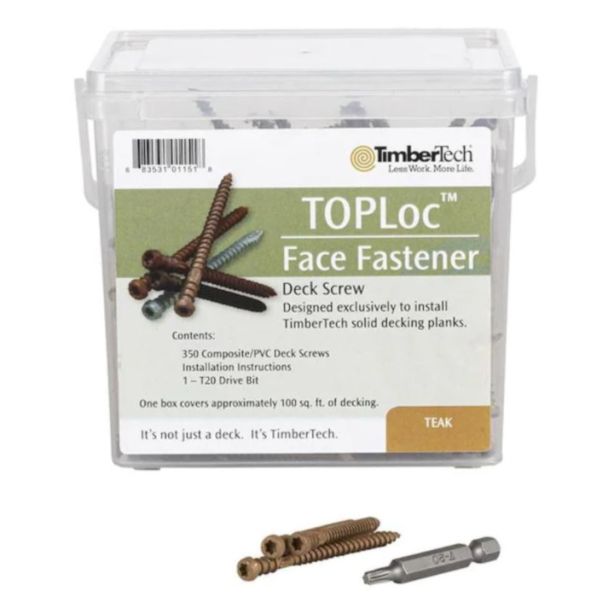 TimberTech TLOC350T TOPLoc Screws For PRO and EDGE 2.5" Teak 100 sq ft