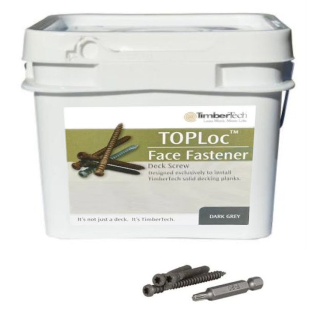TimberTech TLOC1750DG TOPLoc Screws For PRO and EDGE 2.5" Dark Gray 500 ...
