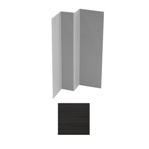 Vesta Steel Siding Inside Corner Block HD3 Woodgrain Dark Espresso 10'