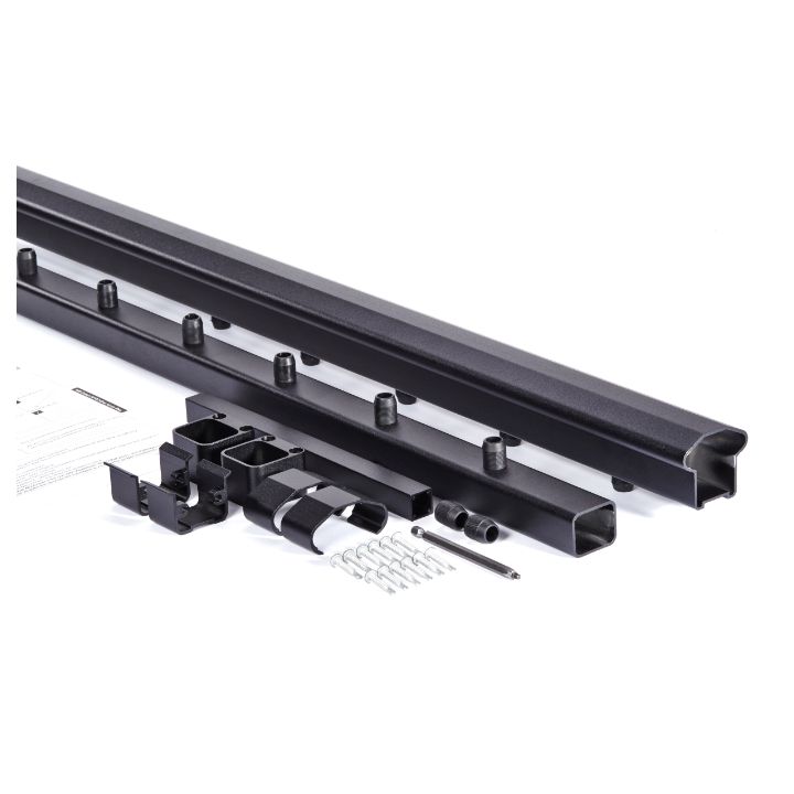 AFCO 100 Series 6' Level Rail Kit Black (Top and Bottom Rail w/ Hardware)