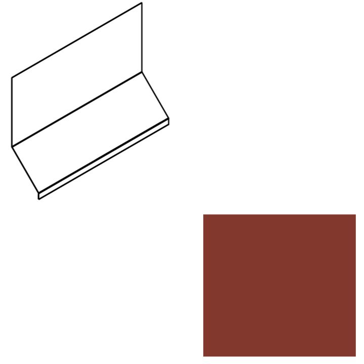 EDCO 1746-227 Head Wall Flashing Solid 10' Classic Red 5/carton