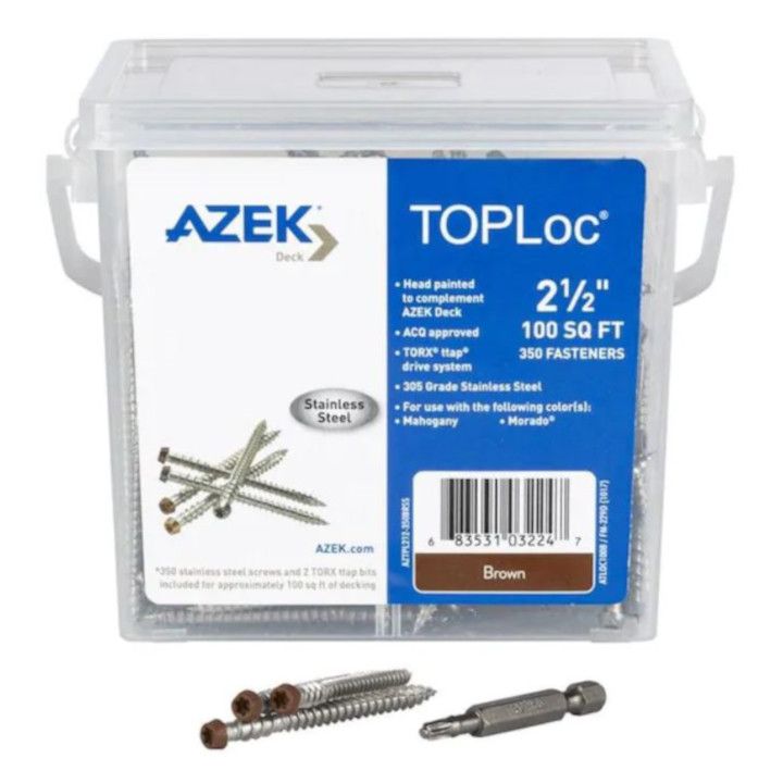 TimberTech ATLOC100B TOPLoc Screws For AZEK Brown 100 sq ft