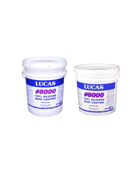 Lucas 8000 100 Percent Silicone Roof Coating White 5 Gallon