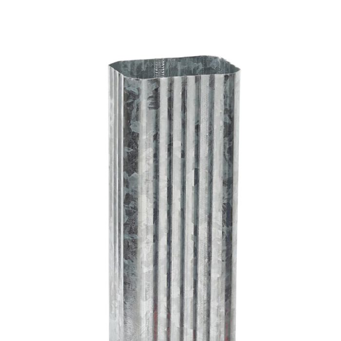 Berger Square Corrugated Downspout Galvanized 2"x3" 26ga