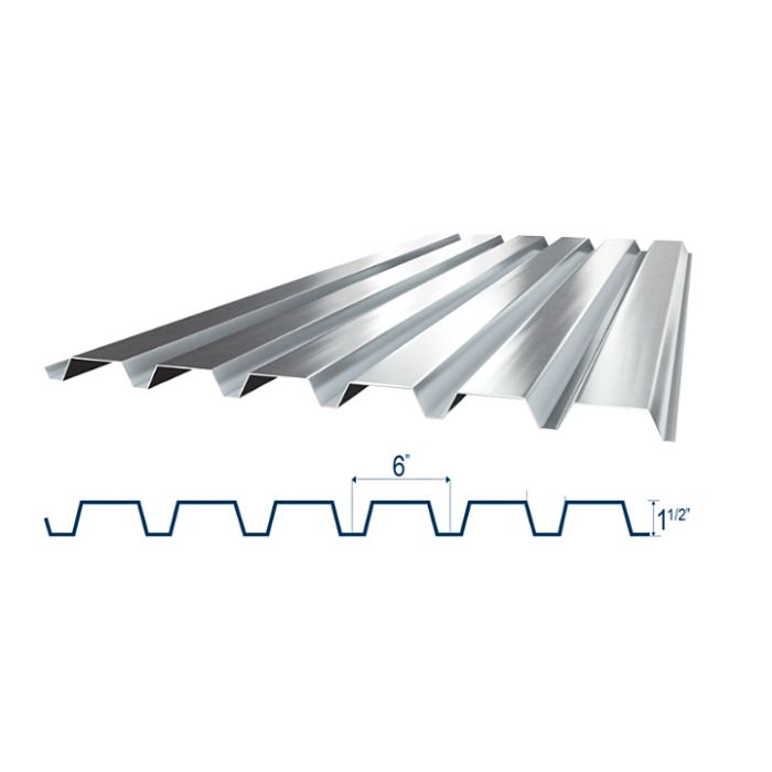 Cordeck B Wide Rib Roof Deck G60 22ga Galvanized 10'x3'