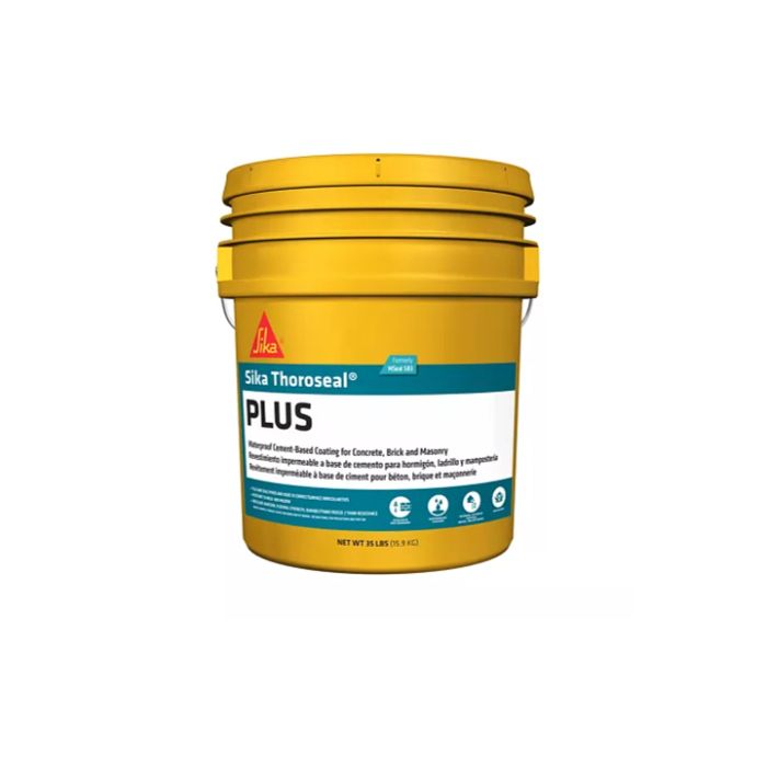 Sika 581 Thoroseal Plus Concrete & Masonry Waterproofer Grey 35lbs Bucket