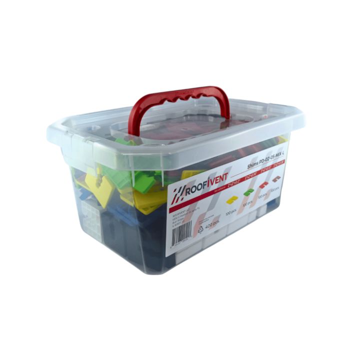 RoofiVent PD-02-05-MIX-L Mix Box of Shims 0.08" to 0.2"