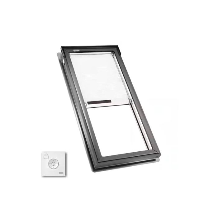 Velux FS M04 2004S Fixed Skylight Deck Mounted Low E with Solar Blind and Remote 30-1/16" X 37-7/8"