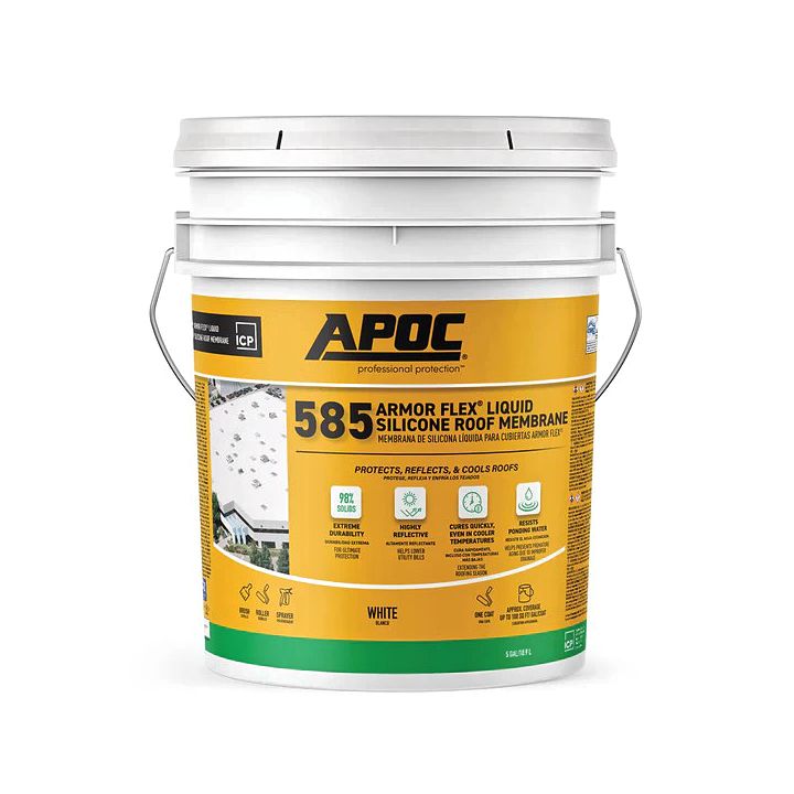 APOC 585 Armor Flex Liquid Silicone Roof Membrane Bucket 5 gal White