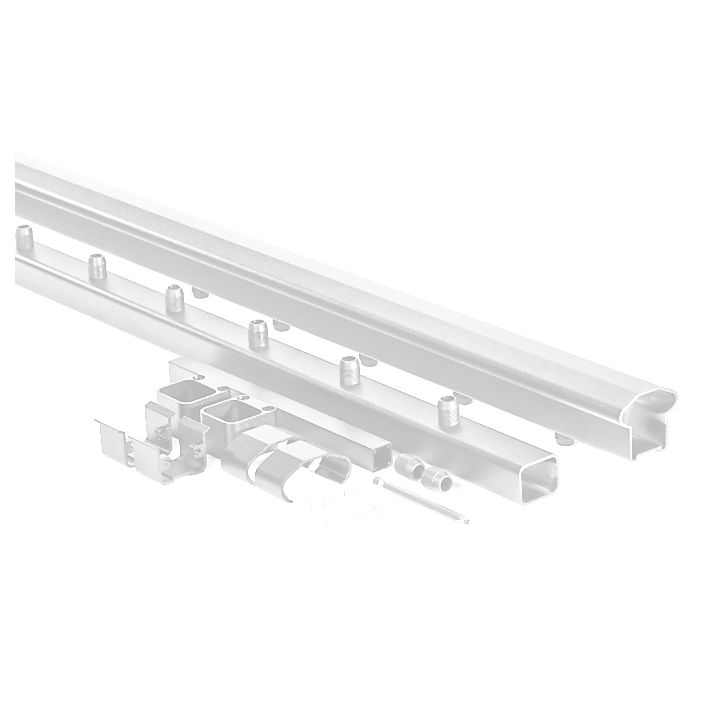 AFCO 100 Series 8' Level Rail Kit White (Top and Bottom Rail w/ Hardware)