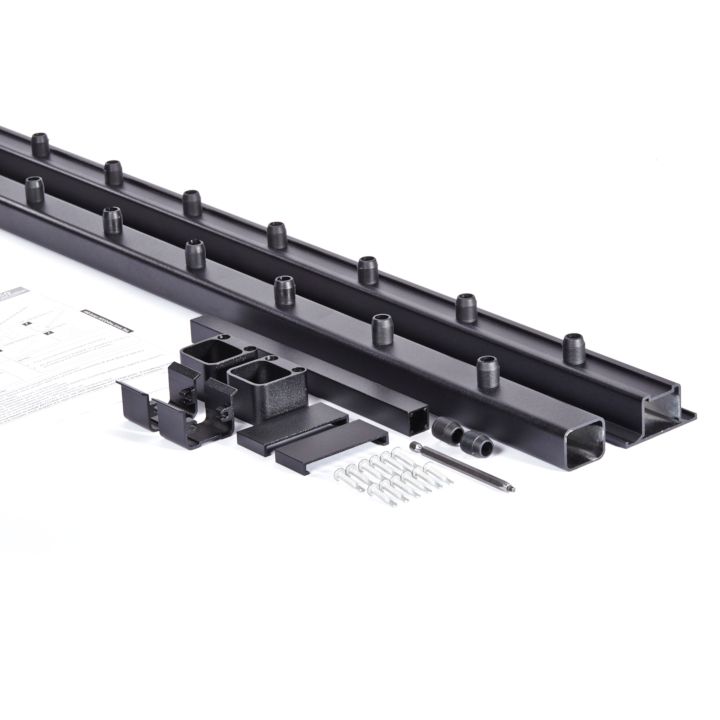 AFCO 200 Series 8' Level Rail Kit Black (Top and Bottom Rail w/ Hardware)