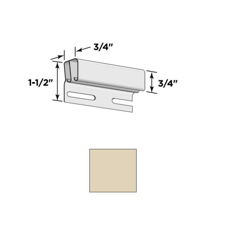Certainteed 3/4" Dual Undersill 12'6" 12/Carton Desert Tan