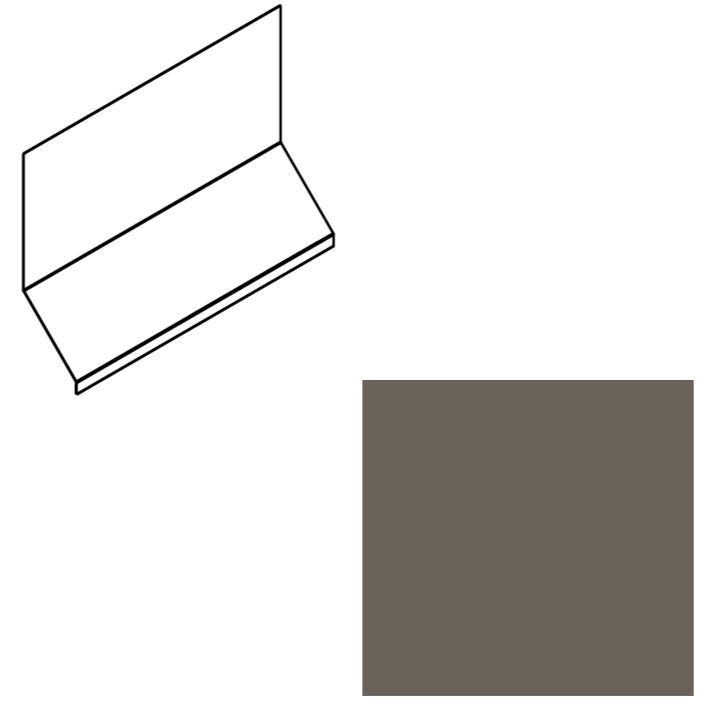 EDCO 1746-540 Head Wall Flashing Solid 10' Weathered Wood 5/carton