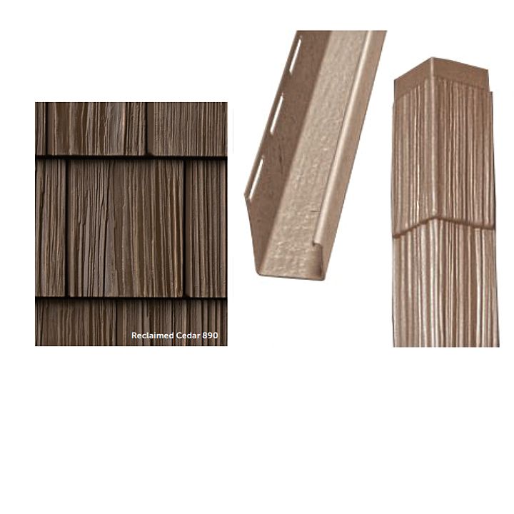 Foundry Split Shake Siding Corner Kit Weathered 7" Exposure Reclaimed ...