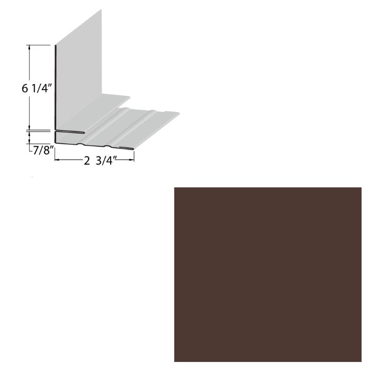 EDCO 1747-539 Side Wall Flashing Solid 10' Chestnut Brown 5/carton