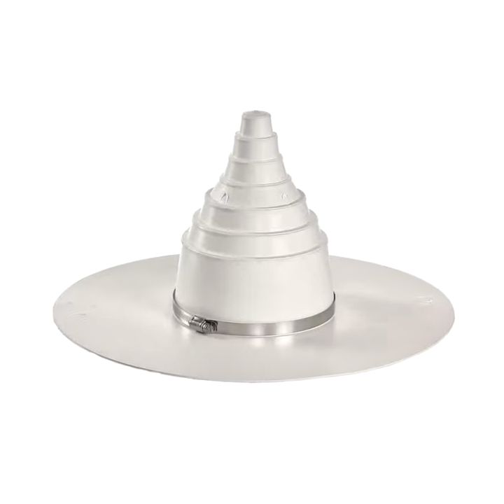 Everguard 7710920NC TPO Self Adhered Pipe Boot 1"-6" White 1 piece