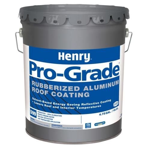 Henry Pro-Grade 599 Rubberized Aluminum Roof Coating 5 Gallon