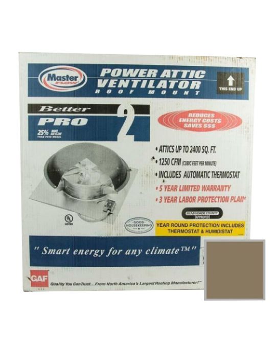 GAF Master Flow Green Machine Solar Powered Roof Vent