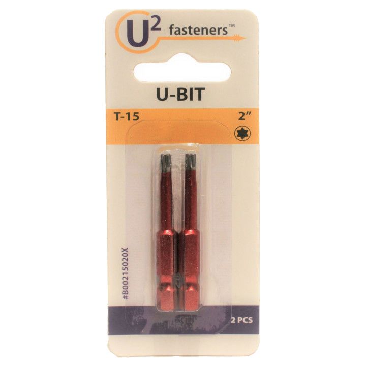 U2 Fasteners U-Bit T15 2" 2pc