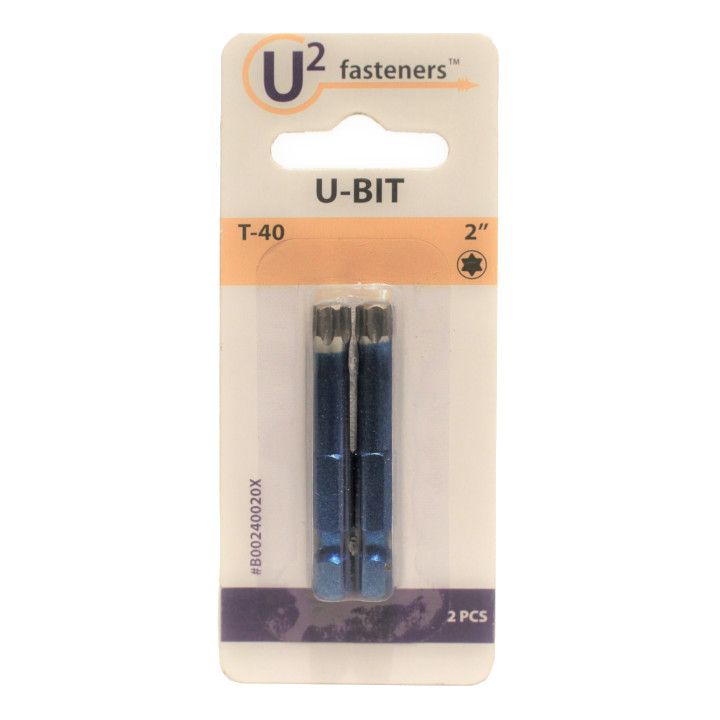 U2 Fasteners U-Bit T40 2" 2pc