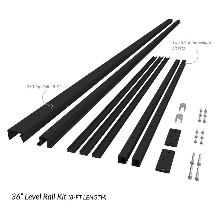 Feeney Modern Level Rail Kit 36"x8' Textured Black