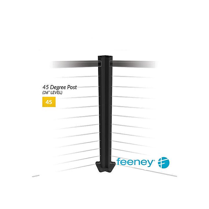 Feeney Modern 45 Degree Post 36" Textured Black