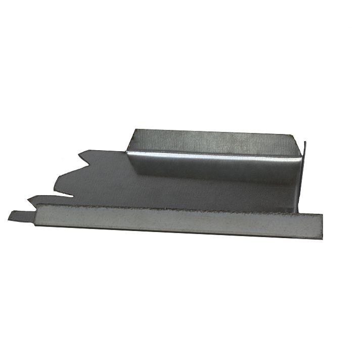 Lakefront Sheet Metal Box Gutter End Cap Galvanized 4" Right