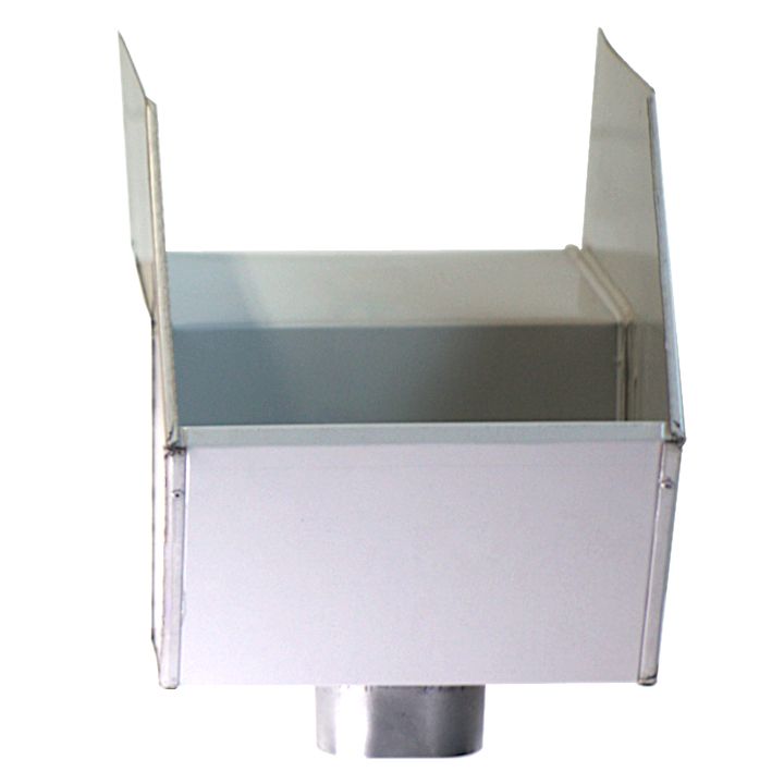 Lakefront Sheet Metal Scupper Kynar Large 12" Regal White