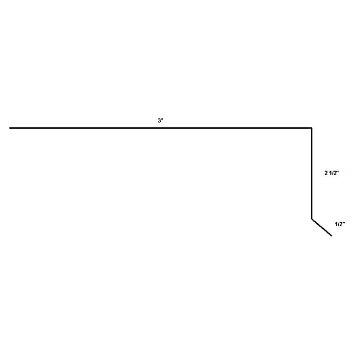 Lakefront Sheet Metal Gutter Apron 3" Face