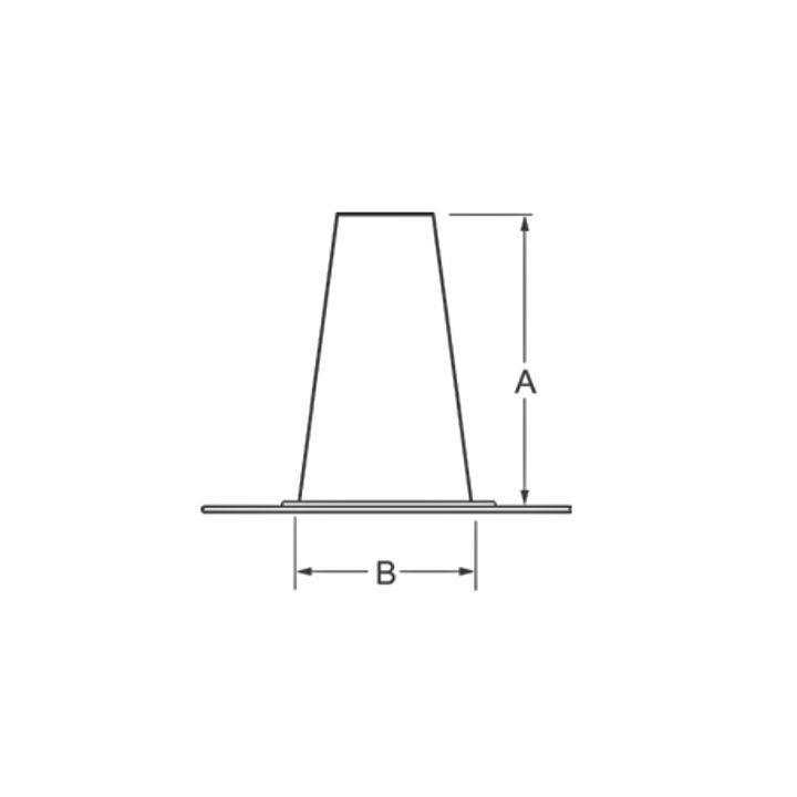 Hart and Cooley B Vent RTF Tall Cone Flashing 3"