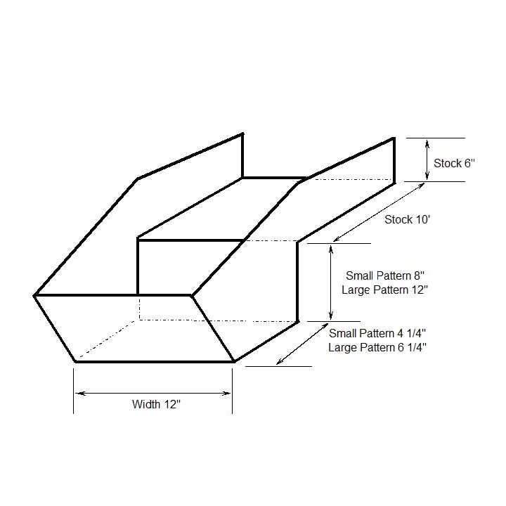 Lakefront Sheet Metal Scupper Kynar Large 12" Matte Black