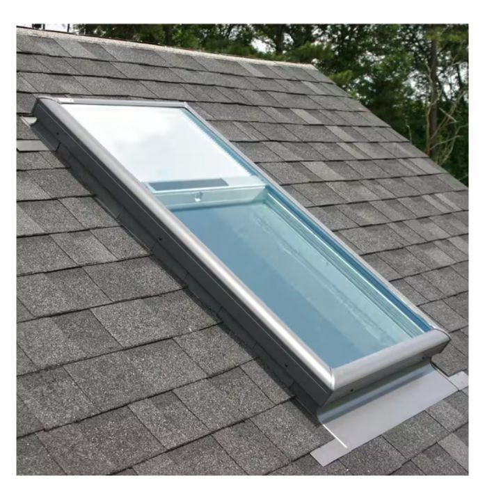 Velux Fixed Skylight Curb Mounted Low E with Solar Blind and Remote