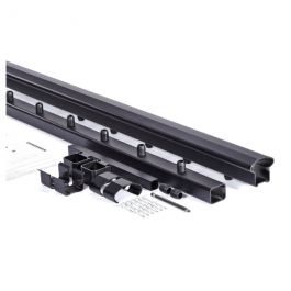 AFCO 100 Series 8' Level Rail Kit Black (Top and Bottom Rail w/ Hardware)