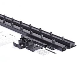 AFCO 200 Series 8' Level Rail Kit Black (Top and Bottom Rail w/ Hardware)