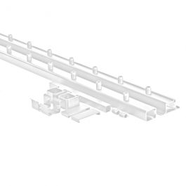 AFCO 200 Series 4' Level Rail Kit White (Top and Bottom Rail w/ Hardware)