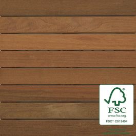 Bison WTFSCIPE24 FSC Ipe Wood Tile Smooth 2'x2'