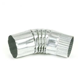 Berger Round Corrugated Elbow 45 Degrees Galvanized 3"