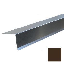Lakefront Sheet Metal Gutter Apron 3" Face Kynar Tudor Brown