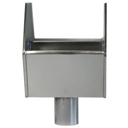 Lakefront Sheet Metal Scupper Galvanized Large 12"