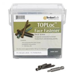 TimberTech TLOC350DG TOPLoc Screws For PRO and EDGE 2.5" Dark Gray 100 ...