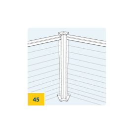 Feeney Modern 45 Degree Post 36" Textured Black