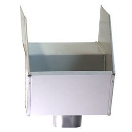 Lakefront Sheet Metal Scupper Kynar Small 12" Regal White