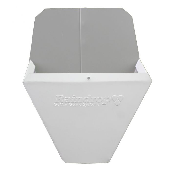 RAINDROP WMHB6K Wide Mouth Outlet for 6" K Gutters 3.75"x6.25"White